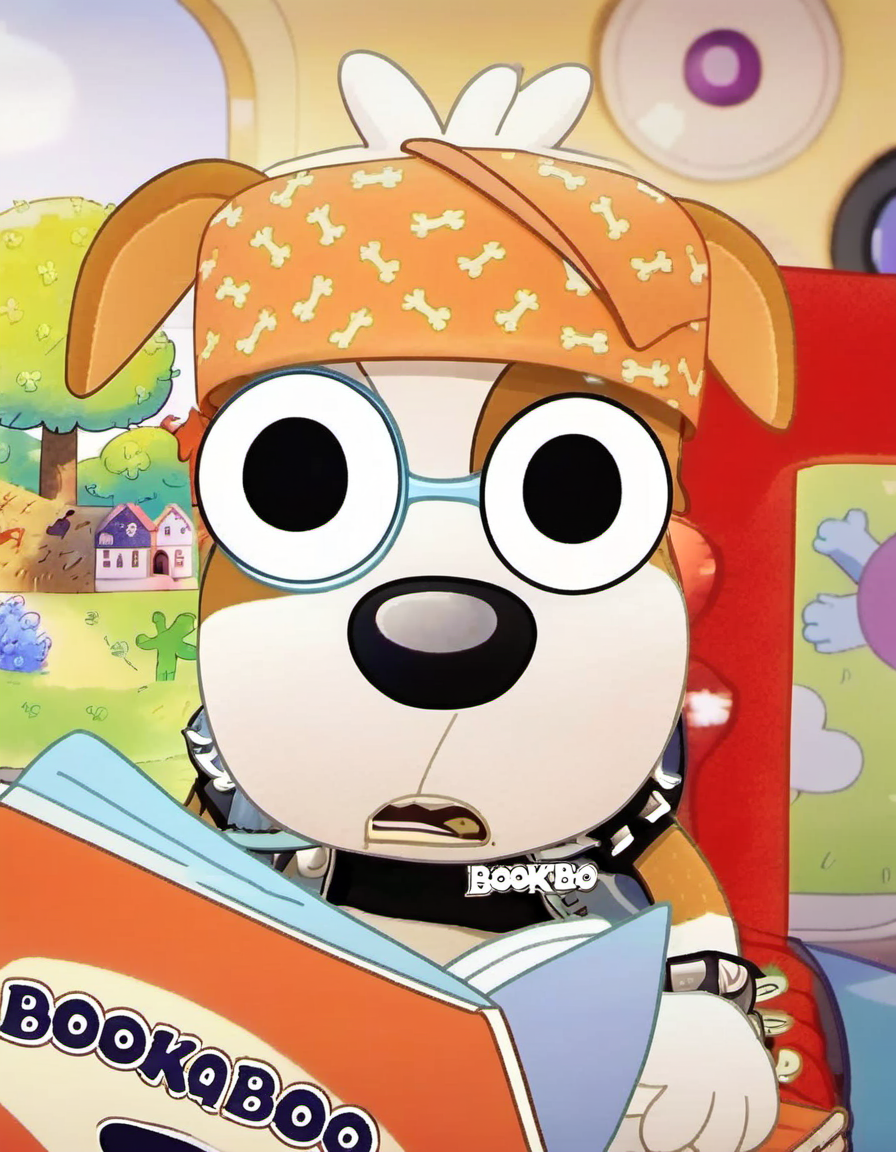 An AI image (Bookaboo) in the style of Bluey - StableGenius.ai