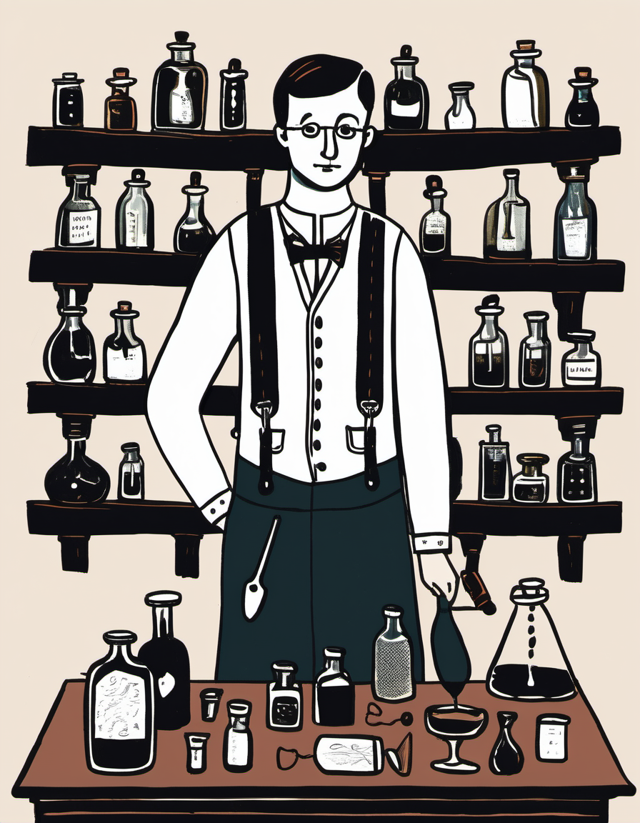 An AI image (Apothecary) in the style of Elise Gravel - StableGenius.ai