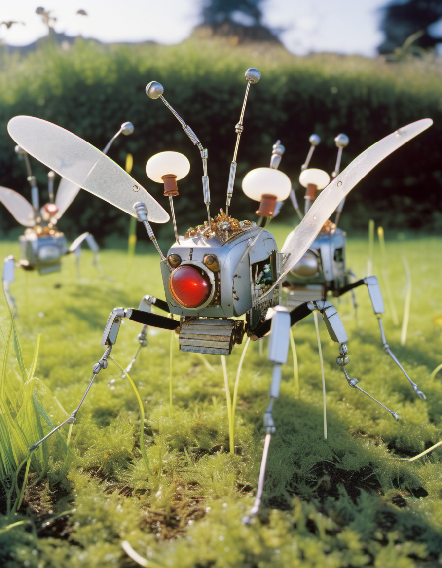 An AI image (Mechanical Ants) in the style of Janet Delaney ...