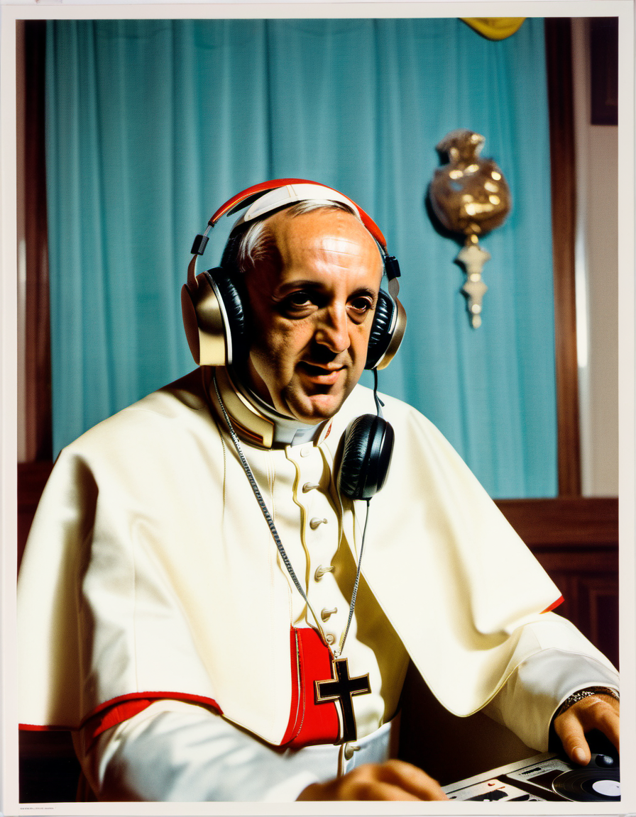 An AI image (DJ Pope) in the style of William Eggleston - StableGenius.ai