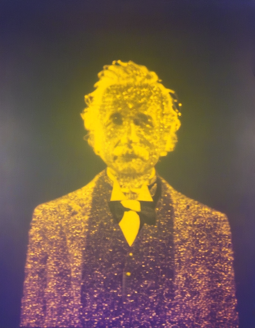 An AI image (Christopher Bucklow) in the style of Albert Einstein ...