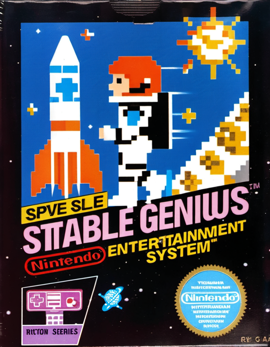 An AI image (Astronaut) in the style of Vintage Video Game Covers ...