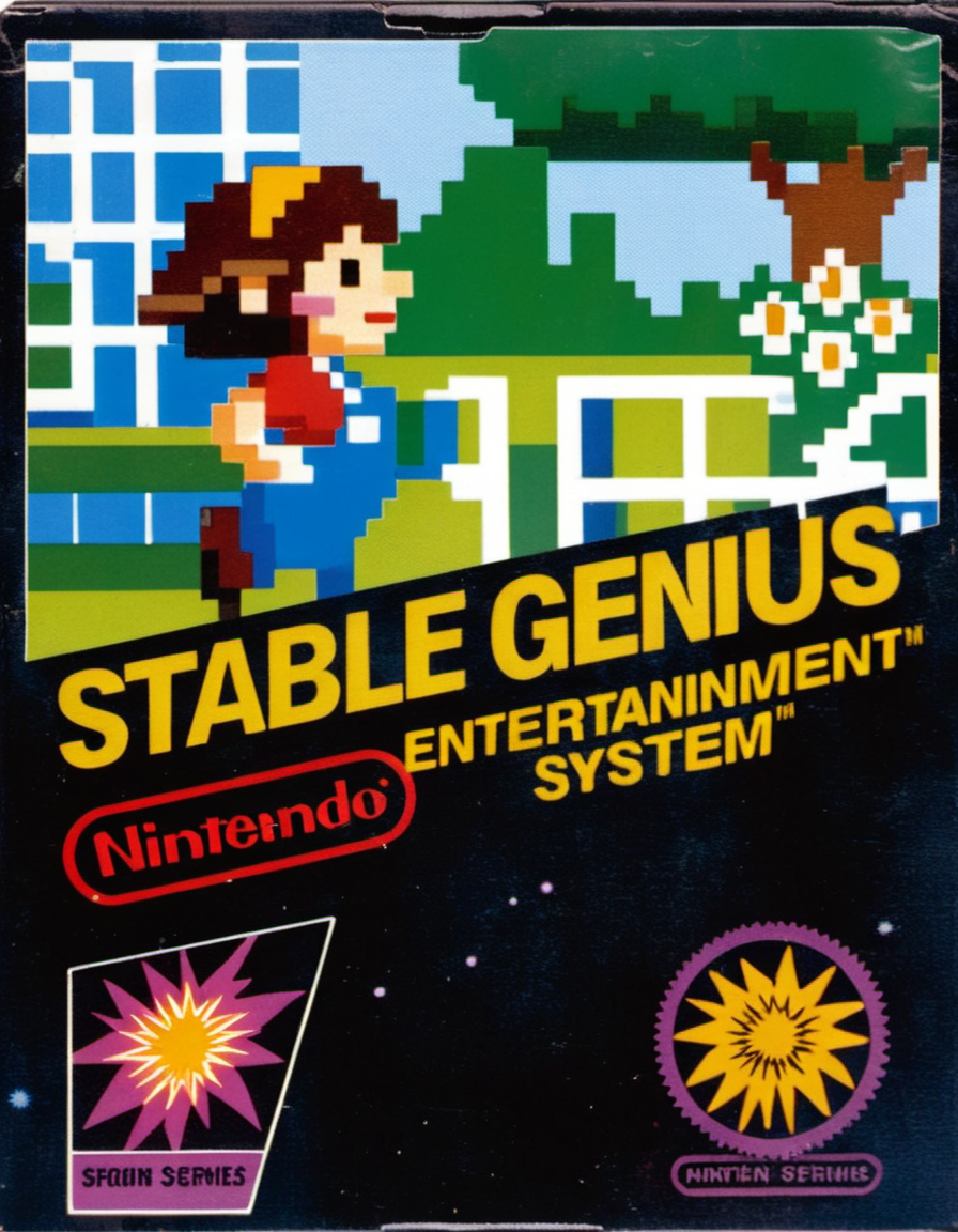 An AI image (Floral) in the style of Vintage Video Game Covers ...