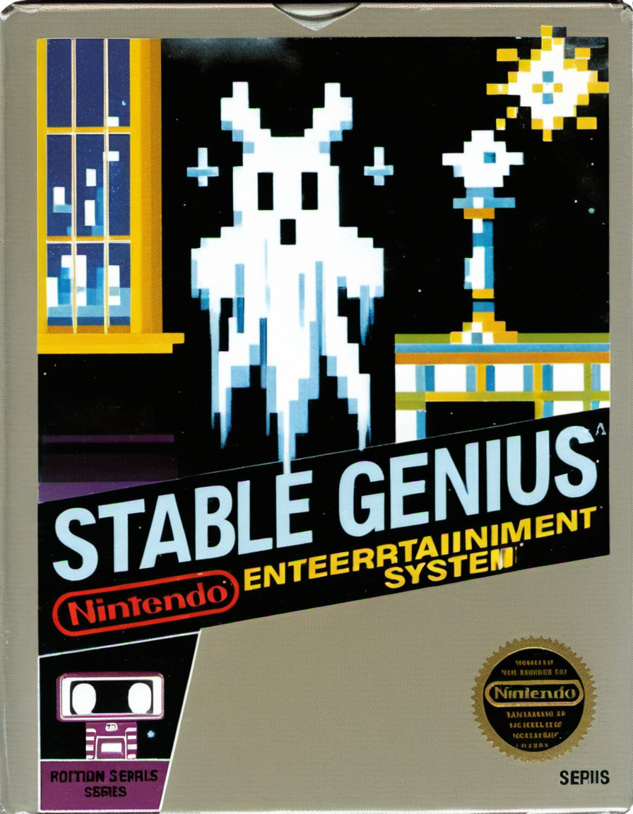 An AI image (Ghost mirror) in the style of Vintage Video Game Covers ...