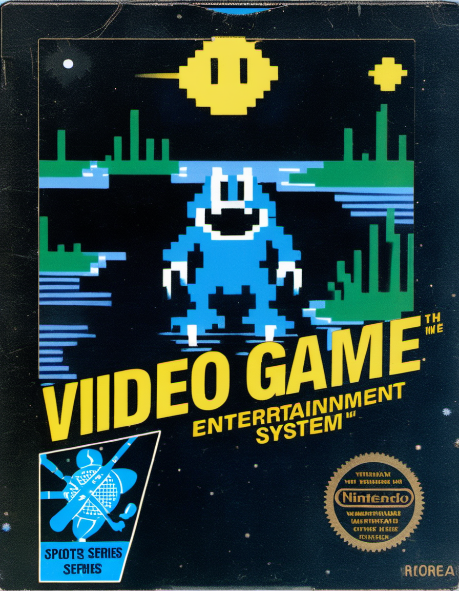An AI image (Lake monster) in the style of Vintage Video Game Covers ...