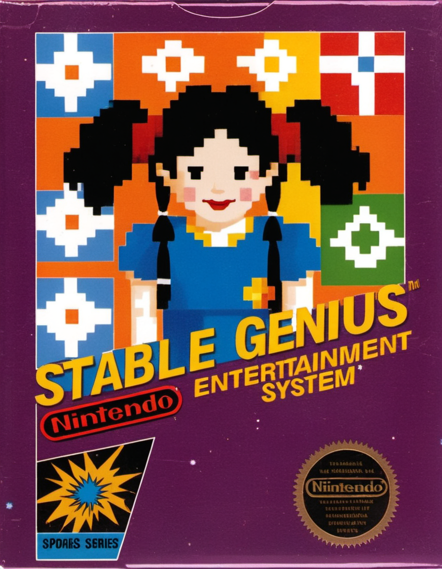 An AI image (Bjork) in the style of Vintage Video Game Covers ...