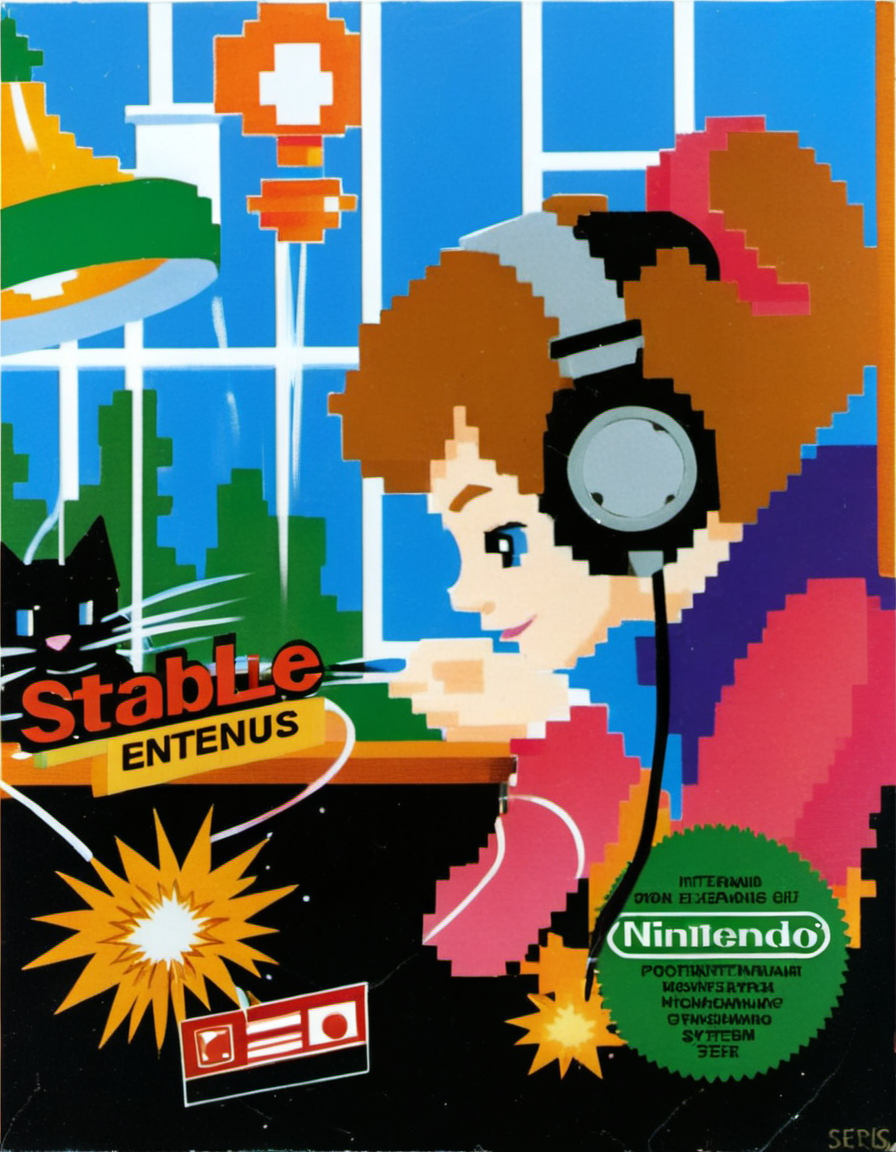 An AI image (Vintage Video Game Covers) in the style of Vintage Video ...