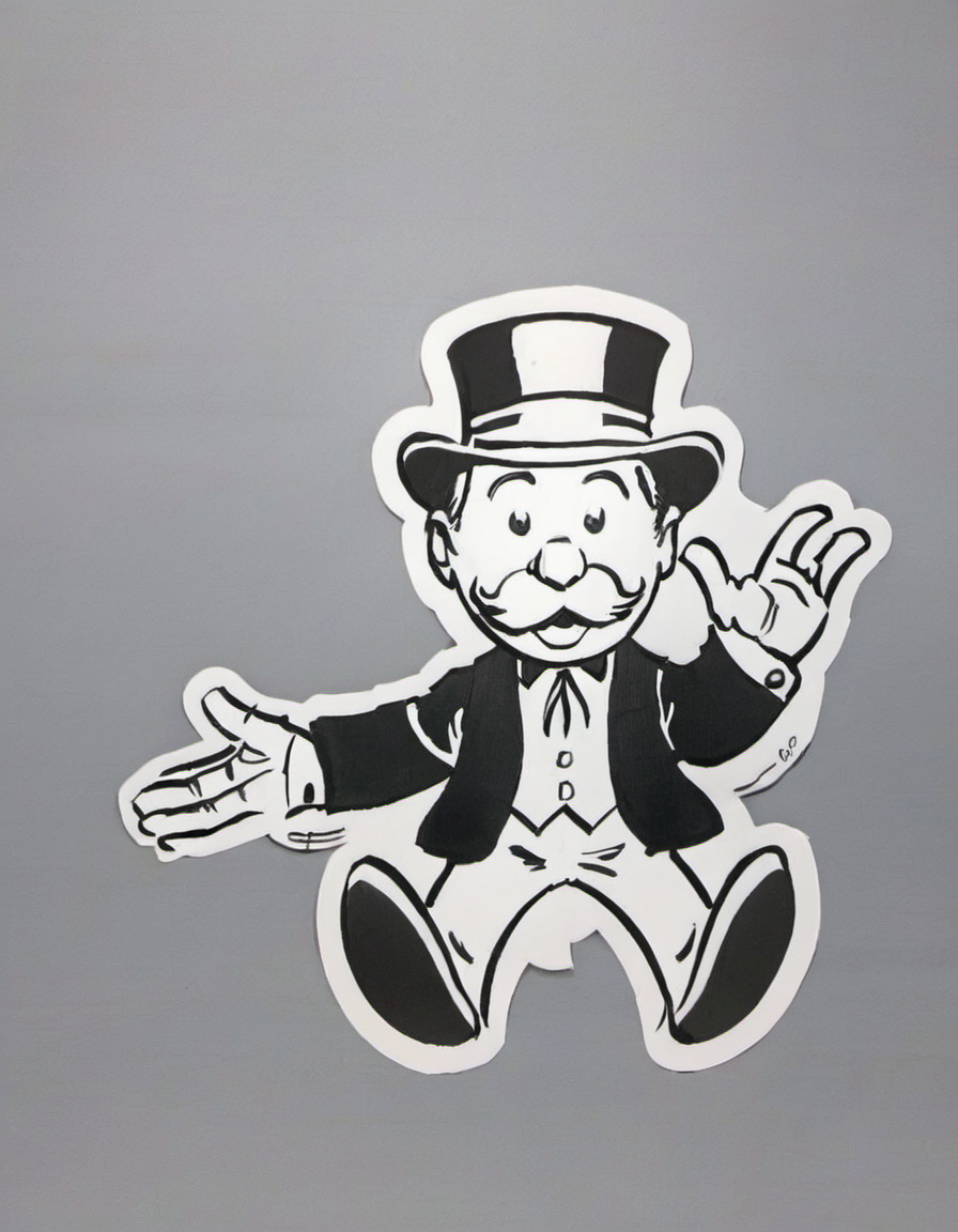 An AI image (Monopoly man) in the style of Gotlib - StableGenius.ai